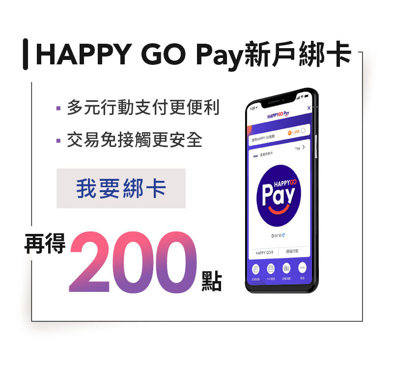下載HAPPY GO App最高得400點！